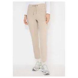 Stoffhose Cecil, Damen, Gr. XXL, L&auml;nge 28, grain beige, Stoff, 56% Lyocell, 41% Baumwolle, 3% Elasthan, unifarben, comfort fit kn&ouml;chelfrei, Hosen Stoffhose, Middle Waist
