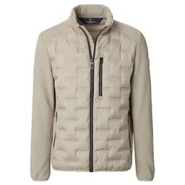 Langjacke Casamoda "Casamoda Materialmixjacke uni", Herren, Gr. 3XL, beige, 100% Polyester, Jacken Langjacke
