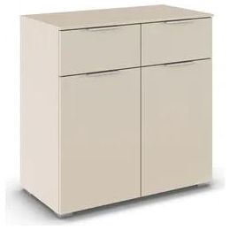 Kombikommode Rauch "Sideboard Schubladenkommode CORTONA mit Dekor-Front", beige (champagner), B:80cm H:81cm T:42cm, Holzwerkstoff, Sideboards, Kombikommode, mit 2 Schubladen und 1 verstellbaren Einlegeboden MADE IN GERMANY