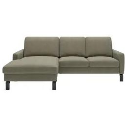 Ecksofa Home Affaire "Lecce, L-Form, Federkernpolsterung, Breite 224 cm", oliv, B:224cm H:86cm T:164cm, 100% Polyester, Sofas, Ecksofa, inkl. saugroboterfreundliche H&ouml;he & schmale Armlehnen