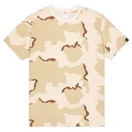 T-Shirt Alpha Industries "Basic T-Shirt SL Camo", Herren, Gr. 3XL, desert camo 91, Obermaterial: 100% Baumwolle, Shirts T-Shirt