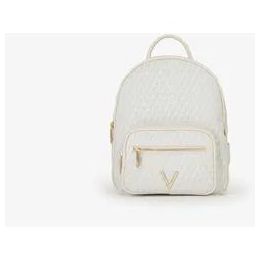 Cityrucksack Valentino BAGS "QUEEN RE", Damen, Gr. B/H/T: 27cm x 31cm x 10cm, ecru, multi, Lederimitat, Rucks&auml;cke Cityrucksack, Damen Freizeitrucksack mit RV-Vordertasche mit zwei F&auml;chern