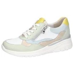 Waldl&auml;ufer Keilsneaker WALDL&Auml;UFER "H-CARLA", Damen, Gr. 5,5 (38,5), pastellfarben, Nappaleder, Veloursleder, mehrfarbig, Schuhe, Schn&uuml;rschuh, Halbschuh, Freizeitschuh mit Rei&szlig;verschluss