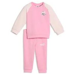 Trainingsanzug Puma "MINICATS SUPER CREW SET INF", Jungen, Gr. 62, pink shimmer, Sweatware, Obermaterial: 68% Baumwolle, 32% Polyester, bedruckt, regular fit, Sportanz&uuml;ge Trainingsanzug, f&uuml;r Kinder, Regular Fit, ohne Kapuze