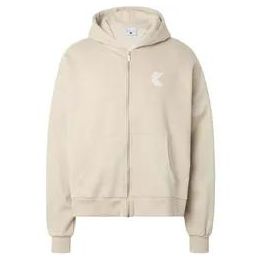 Sweatjacke Karl Kani "Karl Kani OG Full Zip Hoodie", Herren, Gr. M, sand, 65% Baumwolle, 35% Polyester, Sweatjacken Sweatjacke