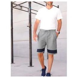 Trainingsshorts Catamaran, Herren, Gr. 52/54, Normalgr&ouml;&szlig;en, grau, meliert, 65% Baumwolle, 35% Polyester, unifarben, Hosen