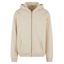 Sweatjacke Karl Kani "Karl Kani Karl Kani Small Signature Essential OS Zip Hoodie", Herren, Gr. XL, light sand, 65% Baumwolle, 35% Polyester, Sweatjacken Sweatjacke