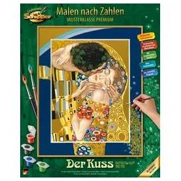 Malen nach Zahlen Schipper "Meisterklasse Premium - Der Kuss nach Gustav Klimt (1862 - 1918)", bunt, Malvorlagen, KinderB:40cm H:50cm, Made in Germany, B:40cm H:50cm