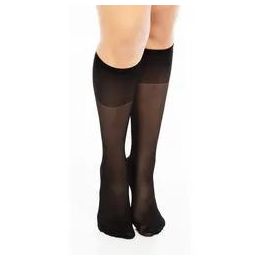Feinstr&uuml;mpfe GLAMORY "My Size", Damen, schwarz, Obermaterial: 86% Polyamid, 14% Elasthan, elastisch, Socken, extraweit, elastisch