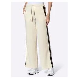 Jerseyhose Heine, Damen, Gr. 50, Normalgr&ouml;&szlig;en, champagner, 50% Modal, 44% Polyester, 6% Elasthan, gemustert, mehrfarbig, unifarben, Hosen Jerseyhose