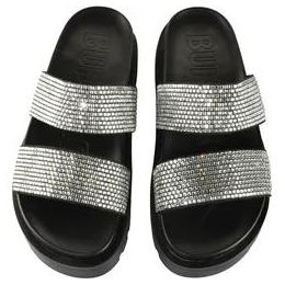 Sandale Buffalo "Buffalo RAYA TSS SPARK", Damen, Gr. 41, schwarz, silber, Polyurethan, unifarben, Schuhe Sandale