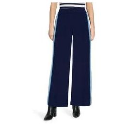 Stoffhose Cartoon "Damen mit Galonstreifen", Damen, Gr. 46, Normalgr&ouml;&szlig;en, dunkelblau, Obermaterial: 50% Viskose, 45% Polyester, 5% Elasthan, gerade lang, Hosen Stoffhose