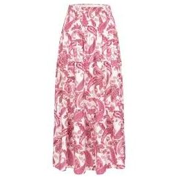 Sommerrock CLOUD 5IVE "CLOUD 5IVE Maxi Skirt with paisley print", Damen, Gr. XL, pink, 95% Polyester, 5% Elasthan, normal, R&ouml;cke