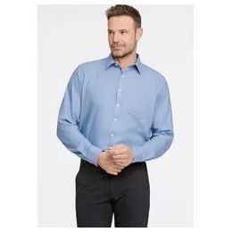 JACK'S INN 54 Flanellhemd JACK&rsquo;S "Freizeithemd Comfort Fit", Herren, Gr. L, Normalgr&ouml;&szlig;en, mid blau, Obermaterial: 65% Polyester, 35% Baumwolle, Hemden