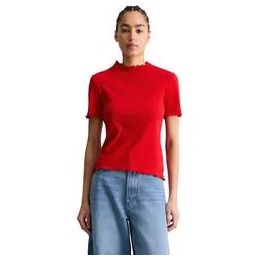 Marc O'Polo T-Shirt MARC O'POLO DENIM "aus Organic Cotton-Stretch-Jersey", Damen, Gr. XS, carmine rot, Obermaterial: 96% Baumwolle, 4% Elasthan, unifarben, Basic, slim fit, Babylock, Shirts T-Shirt