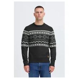 Strickpullover Blend "BHNohr", Herren, Gr. M, schwarz, Grobstrick, 100% Polyacryl, normal normal, Rundhals, Pullover Strickpullover, Klassischer Norweger Grobstrickpullover