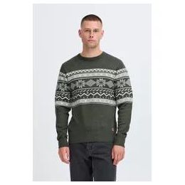 Strickpullover Blend "BHNohr", Herren, Gr. L, charcoal mix, Grobstrick, 100% Polyacryl, normal normal, Rundhals, Pullover Strickpullover, Klassischer Norweger Grobstrickpullover