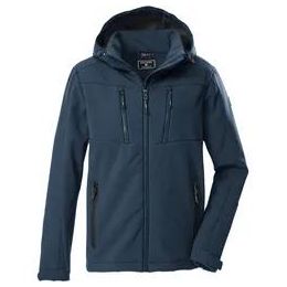 Softshelljacke Killtec "KOW 79 MN SFTSHLL JCKT", Herren, Gr. XXL, dunkelblau, Oberseite: 92% Polyester, 8% Elasthan;R&uuml;ckseite: 100% Polyester, Jacken Softshelljacke, Wasser- und windabweisende Softshelljacke, abnehmbare Kapuze