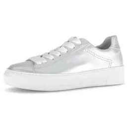 Sneaker Gabor "Sneaker low", Damen, Gr. 40,5, silber, Schuhe Sneaker