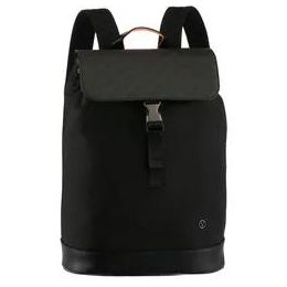 Cityrucksack Valentino BAGS "NEMESYS", Herren, schwarz, Textil, Rucks&auml;cke Cityrucksack, Freizeitrucksack mit &Uuml;berschlag