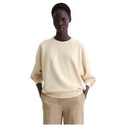 Marc O'Polo Sweatshirt MARC O'POLO "aus Organic Cotton", Damen, Gr. M, raw cream, Obermaterial: 100% Baumwolle, unifarben, relaxed fit, Rundhals, Rippb&uuml;ndchen, Sweatshirts Sweatshirt