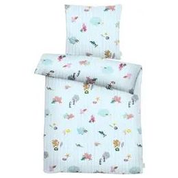 Bettw&auml;sche Apelt "Reef GOTS", bleu, B/L: 155cm x 220cm, 1 Stk., 1 Stk., Satin (Bio-Baumwolle), B/L: 80cm x 80cm, 2 tlg., Satin (Bio-Baumwolle), Obermaterial: 100% Baumwolle, Bettw&auml;sche, Bettw&auml;sche, Bettw&auml;sche-Set mit Rei&szlig;verschluss, Baumwoll-Satin, Digitaldruck