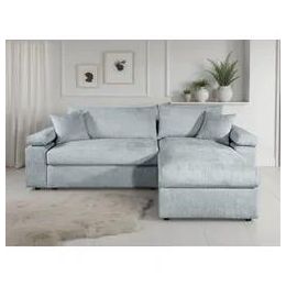 Ecksofa OTTO HOME "Cosy L-Form, B: 234 cm, Sitzaufbau im Sandwich-Federkern", grau, B:234cm T:162cm, 100%Polyester, Sofas, Ecksofa, 2 Zierkissen, Mega-Sofa, Cord oder Struktur weich, Kaltschaumauflage