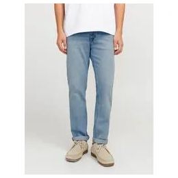Jack & Jones Regular-fit-Jeans JACK & JONES "JJICLARK im Used-Look, Stretchkomfort und niedrige Leibh&ouml;he", Herren, Gr. 31, L&auml;nge 30, blau (blau, denim), Denim/Jeans, Obermaterial: 98% Baumwolle, 2% Elasthan, Abriebeffekte, regular fit lang, Jeans, Baumwollmischung, regular fit