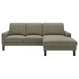 Ecksofa Home Affaire "Lecce, L-Form, Federkernpolsterung, Breite 224 cm", oliv, B:224cm H:86cm T:164cm, 100% Polyester, Sofas, Ecksofa, inkl. saugroboterfreundliche H&ouml;he & schmale Armlehnen