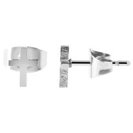Adelia&acute;s Paar Ohrh&auml;nger ADELIA ́S "Unisex Ohrringe &ndash; Ohrstecker Kreuz aus Edelstahl", Damen, Gr. Unisex, Edelstahl, silber, Ohrringe, Sch&ouml;ne Geschenkidee zum Jubil&auml;um