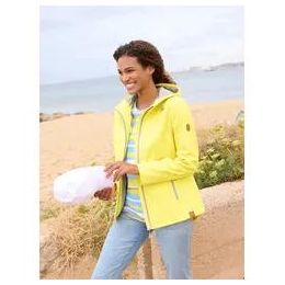 Softshelljacke Casual Looks, Damen, Gr. 42, limone, 94% Polyester, 6% Elasthan, &Auml;rmelfutter:100% Polyester, unifarben, Jacken Softshelljacke