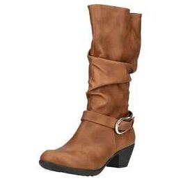 Stiefel Andrea Conti "Andrea Conti Stiefel Lederimitat", Damen, Gr. 39, braun, Lederimitat, Schuhe Stiefel