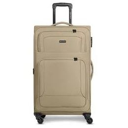 Trolley SMARTBOX "Edition 04 4 Rollen Trolley 78 cm mit Dehnfalte", Gr. 100 l, beige, Polyester, Koffer