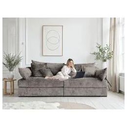 Big-Sofa Home Affaire "Casa XL, B: 190 cm", taupe, B:190cm T:123cm, 100% Polyester, Sofas, Big-Sofa, 4 Zierkissen, Mega-Sofa, in Cord oder Chenille-Struktur, Federkern