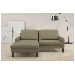 Ecksofa Home Affaire "Lecce, L-Form, Federkernpolsterung, Breite 194 cm", oliv, B:194cm H:86cm T:164cm, 100% Leder, Sofas, Ecksofa, inkl. saugroboterfreundliche H&ouml;he & schmale Armlehnen