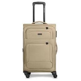 Trolley SMARTBOX "Edition 04 4 Rollen Trolley 67 cm mit Dehnfalte", Gr. 67 l, beige, Polyester, Koffer