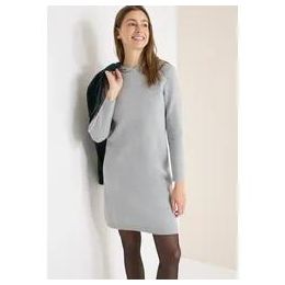 Strickkleid Cecil, Damen, Gr. XL (44), N-Gr, luna grau melange, Strick, Obermaterial: 42% Baumwolle, 42% Polyacryl, 16% metallisierte Fasern, unifarben, bequem kniefrei, Rundhals, B&uuml;ndchen, Kleider Strickkleid, Glitzerkleid - Langarm mit Gallonstreifen und Kapuze