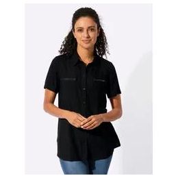 Longbluse Inspirationen, Damen, Gr. 36, schwarz, 100% Viskose, unifarben, Blusen Longbluse