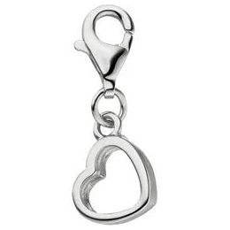Charm-Einh&auml;nger Jobo "Charm Herz", silber 925, Charms, Damen, Silber 925 (Sterlingsilber), 925 Silber rhodiniert