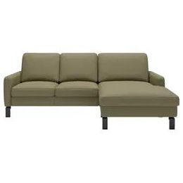 Ecksofa Home Affaire "Lecce, L-Form, Federkernpolsterung, Breite 224 cm", oliv, B:224cm H:86cm T:164cm, 100% Leder, Sofas, Ecksofa, inkl. saugroboterfreundliche H&ouml;he & schmale Armlehnen