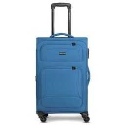 Trolley SMARTBOX "Edition 04 4 Rollen Trolley 67 cm mit Dehnfalte", Gr. 67 l, blau, Polyester, Koffer