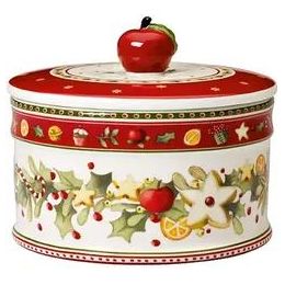 Villeroy & Boch Vorratsdose VILLEROY & BOCH "Geb&auml;ckdose Winter Bakery Delight &oslash; 14 cm bunt", bunt, Lebensmittelaufbewahrungsbeh&auml;lter, Vorratsdose
