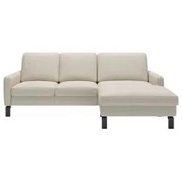 Ecksofa Home Affaire "Lecce, L-Form, Federkernpolsterung, Breite 224 cm", beige, B:224cm H:86cm T:164cm, 100% Leder, Sofas, Ecksofa, inkl. saugroboterfreundliche H&ouml;he & schmale Armlehnen