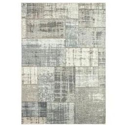 Teppich Kayoom "Visionary 131", taupe, B:200cm H:8mm L:290cm, Polyester, Teppiche, Teppich, Kurzflor, Vintage, Patchwork Muster, Modernes Muster
