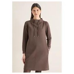 Midikleid Cecil, Damen, Gr. XXL (46), US-Gr&ouml;&szlig;en, urban taupe, Stoff, 53% Polyester, 40% Baumwolle, 7% Elasthan, unifarben, normal kniefrei, hoch geschlossener Ausschnitt, B&uuml;ndchen, Kleider Midikleid, mit Stehkragen