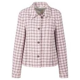 Madeleine Mode Outdoorjacke MADELEINE "Jacke Tweedjacke mit Hemdkragen", Damen, Gr. 42, rosa (eisrose, multicolor), Obermaterial: 70% Baumwolle CO. 25% Polyester PES. 5% sonstige Fasern AF., Modern, Jacken Outdoorjacke