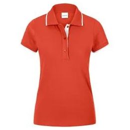 Madeleine Mode Kurzarmshirt MADELEINE "Poloshirt Klassisches Poloshirt", Damen, Gr. 34, orange (blutorange), Obermaterial: 97% Baumwolle CO. 3% Elasthan EL., Modern, normal, Shirts