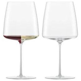 Schott Zwiesel Rotweinglas ZWIESEL GLAS "Rotweingl&auml;ser Simplify 740 ml 2er Set transparent", bunt (transparent), 2 tlg., Glas, Trinkgef&auml;&szlig;e, Rotweinglas