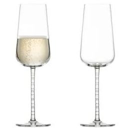 Schott Zwiesel Champagnerglas ZWIESEL GLAS "Champagnergl&auml;ser Journey 358 ml 2er Set transparent", bunt (transparent), 2 tlg., Glas, Trinkgef&auml;&szlig;e