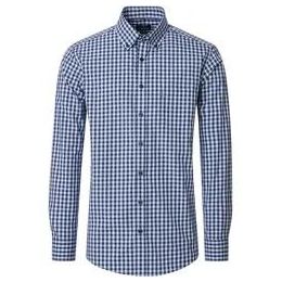 Langarmhemd Casamoda "Casamoda Freizeithemd kariert", Herren, Gr. 4XL, Normalgr&ouml;&szlig;en, blau, 100% Baumwolle, kariert, l&auml;ssig geschnitten, Hemden